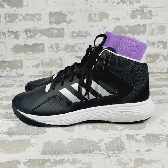 adidas | Shoes | Adidas Cloudfoam Ilation Mid Black White Lace Up ...